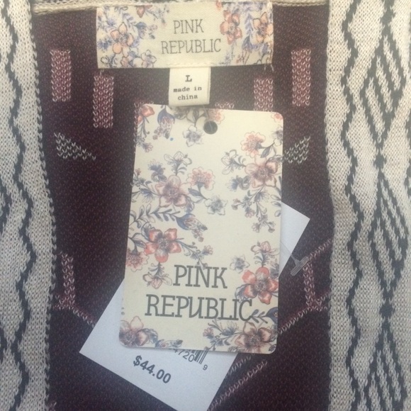 Pink Republic | Sweaters | Pink Republic Sweater Cardigan Geometric ...
